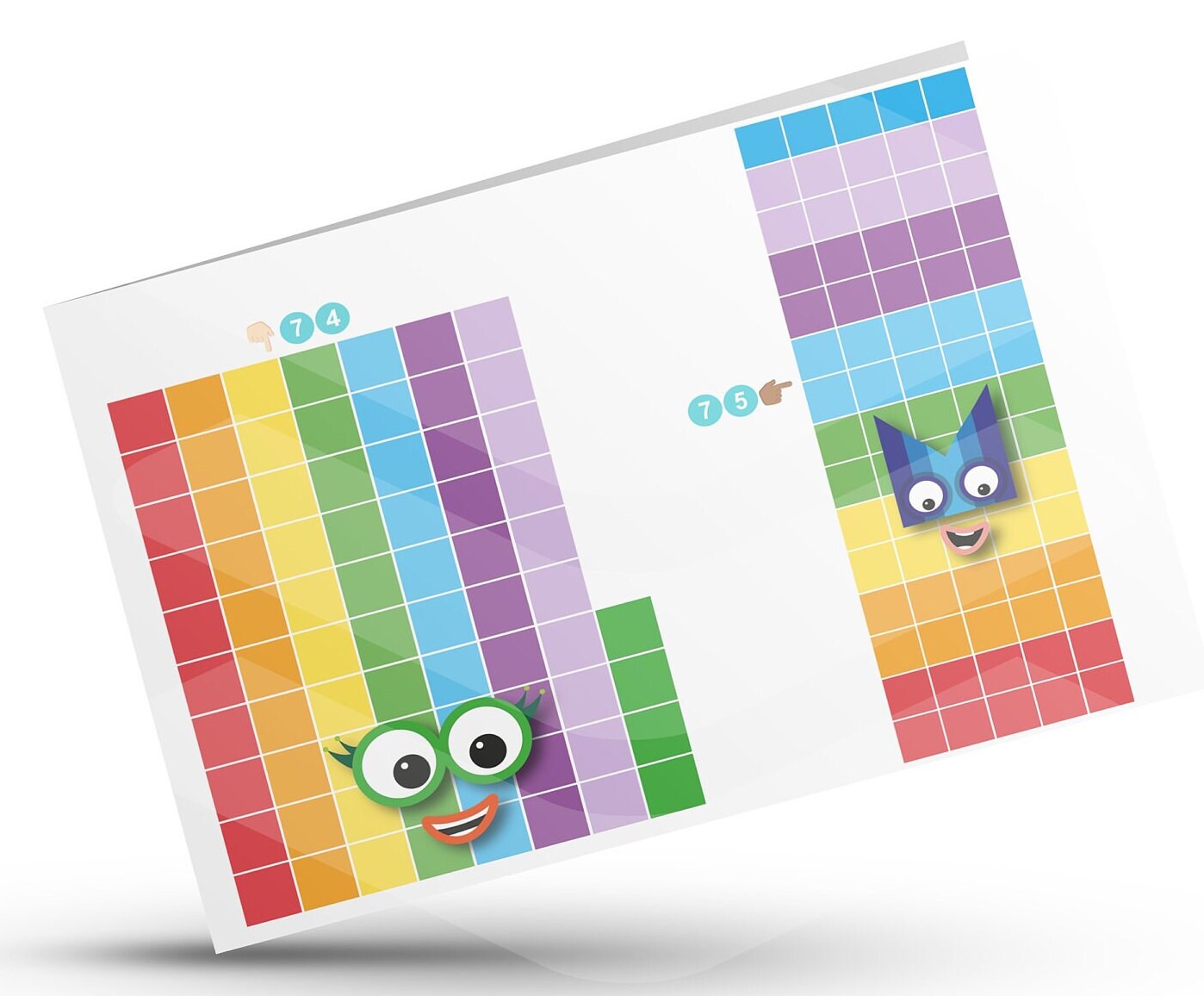 Numberblocks Face Stickers 70-79 Instant Download PDF / PNG - Etsy België
