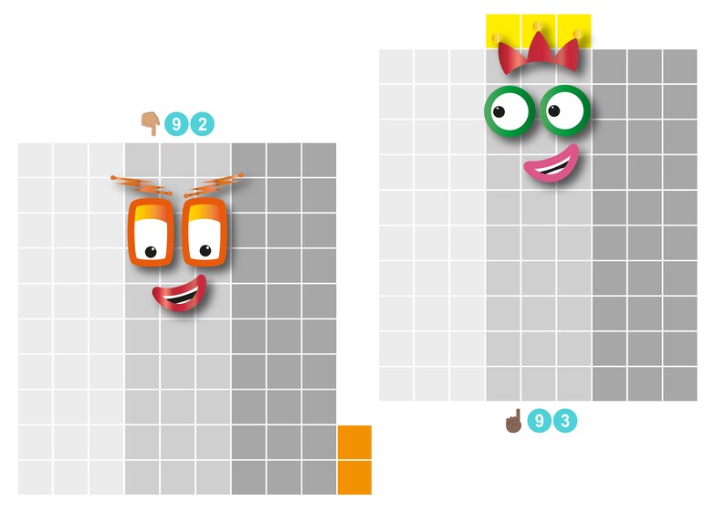 Numberblocks Face Stickers 90-99 Instant Download PDF PNG | Etsy India