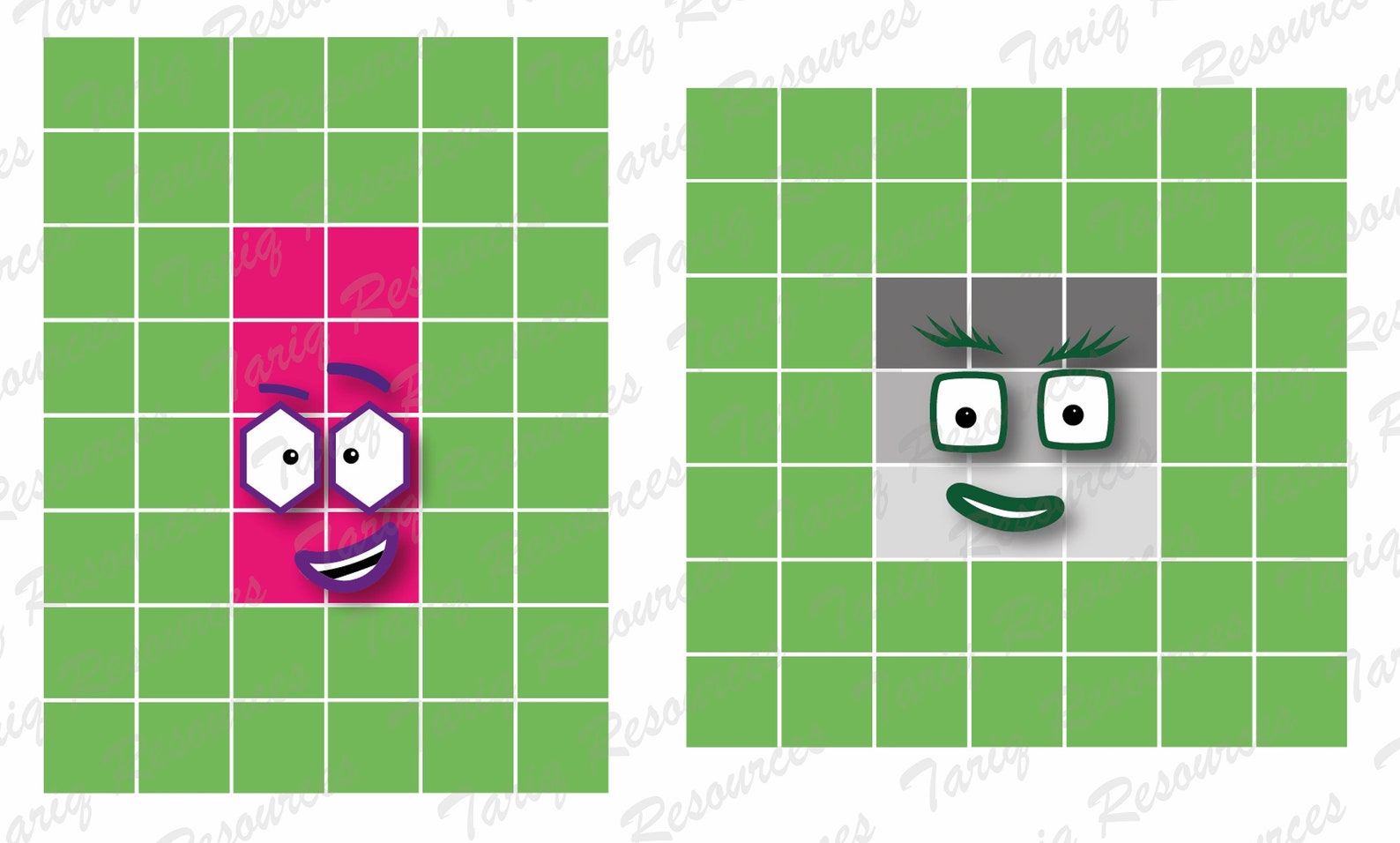 Numberblocks Face Stickers 40-49. PDF PNG Instant Download. | Etsy