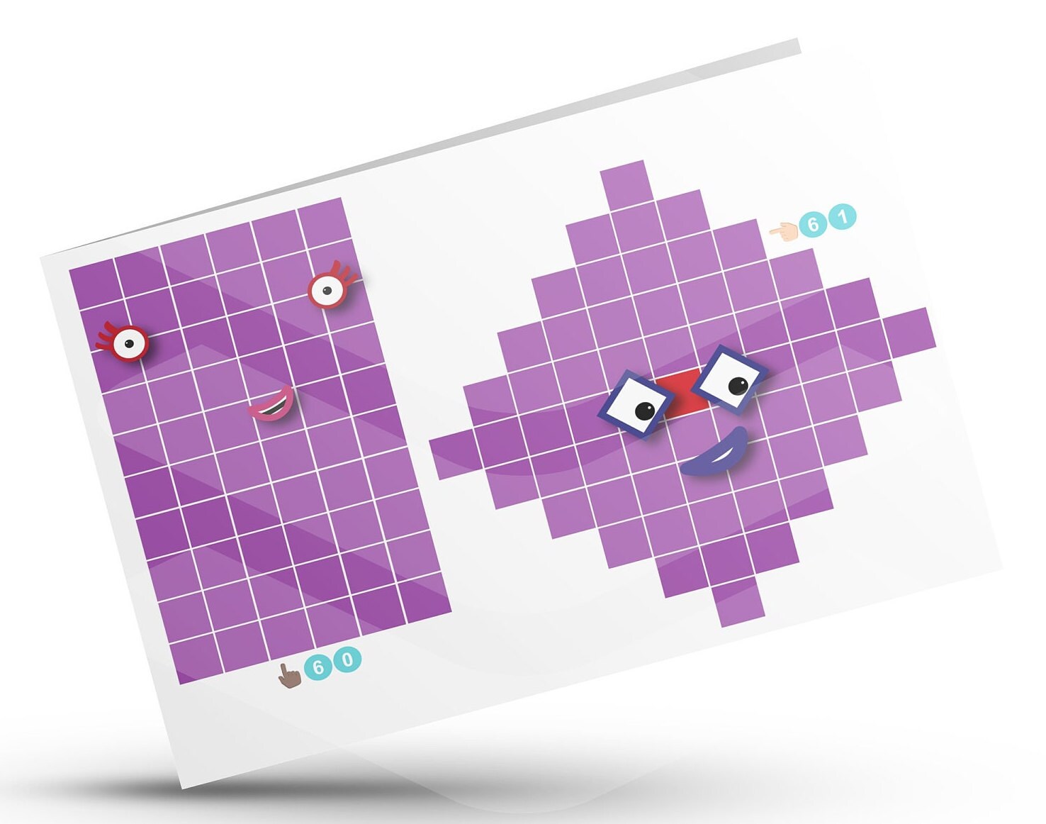 Numberblocks Face Stickers 60-69 Instant Download PDF / PNG - Etsy