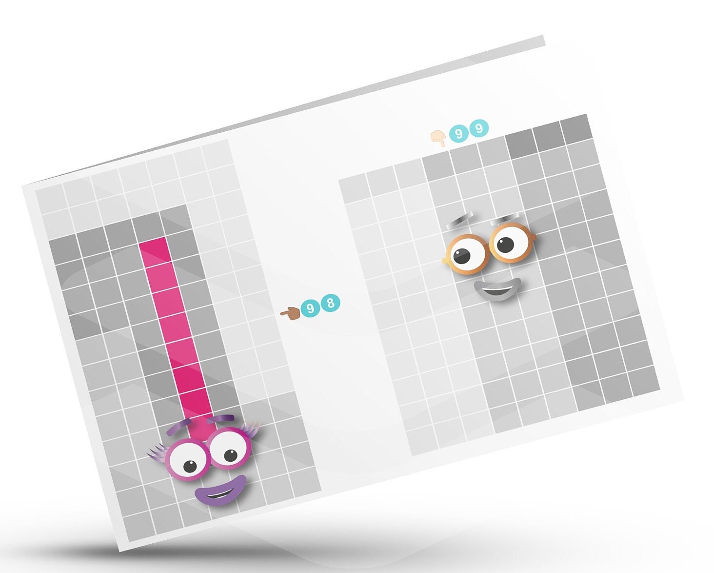 Numberblocks Face Stickers 90-99 Instant Download PDF PNG - Etsy Finland