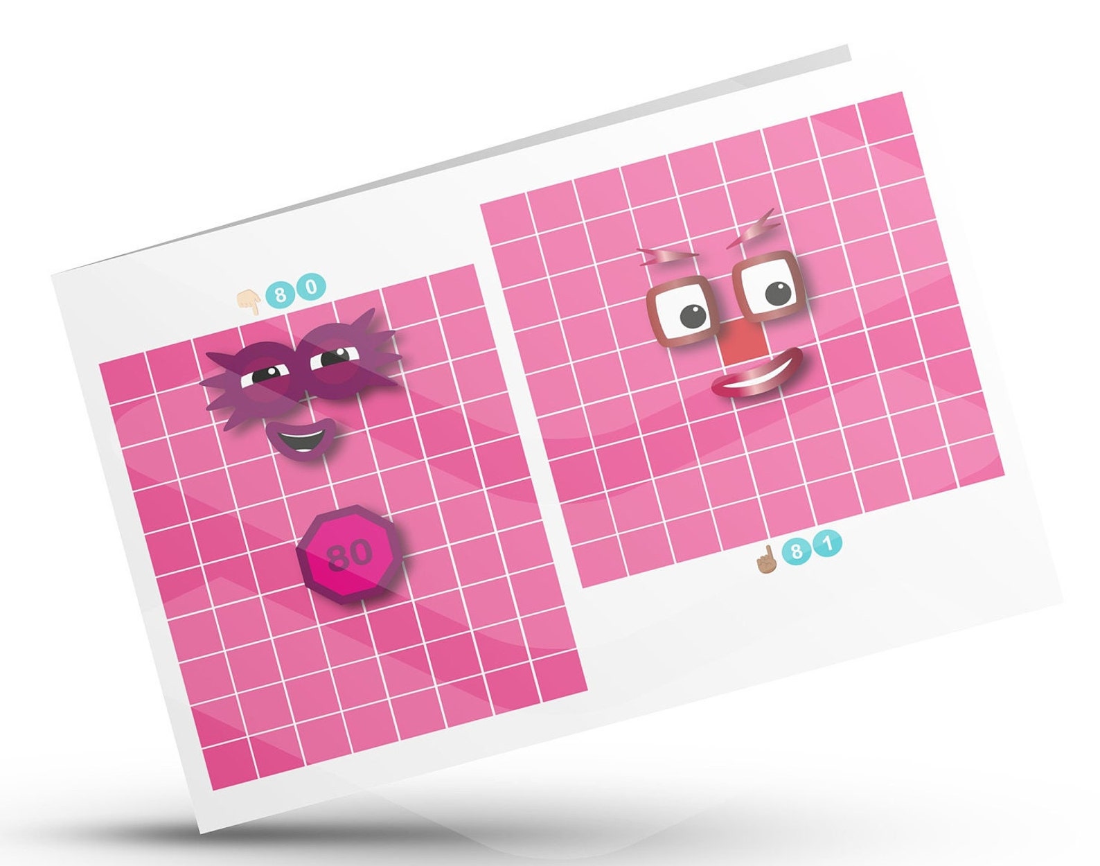 Numberblocks Face Stickers 80-89 Instant Download PDF PNG - Etsy Sweden