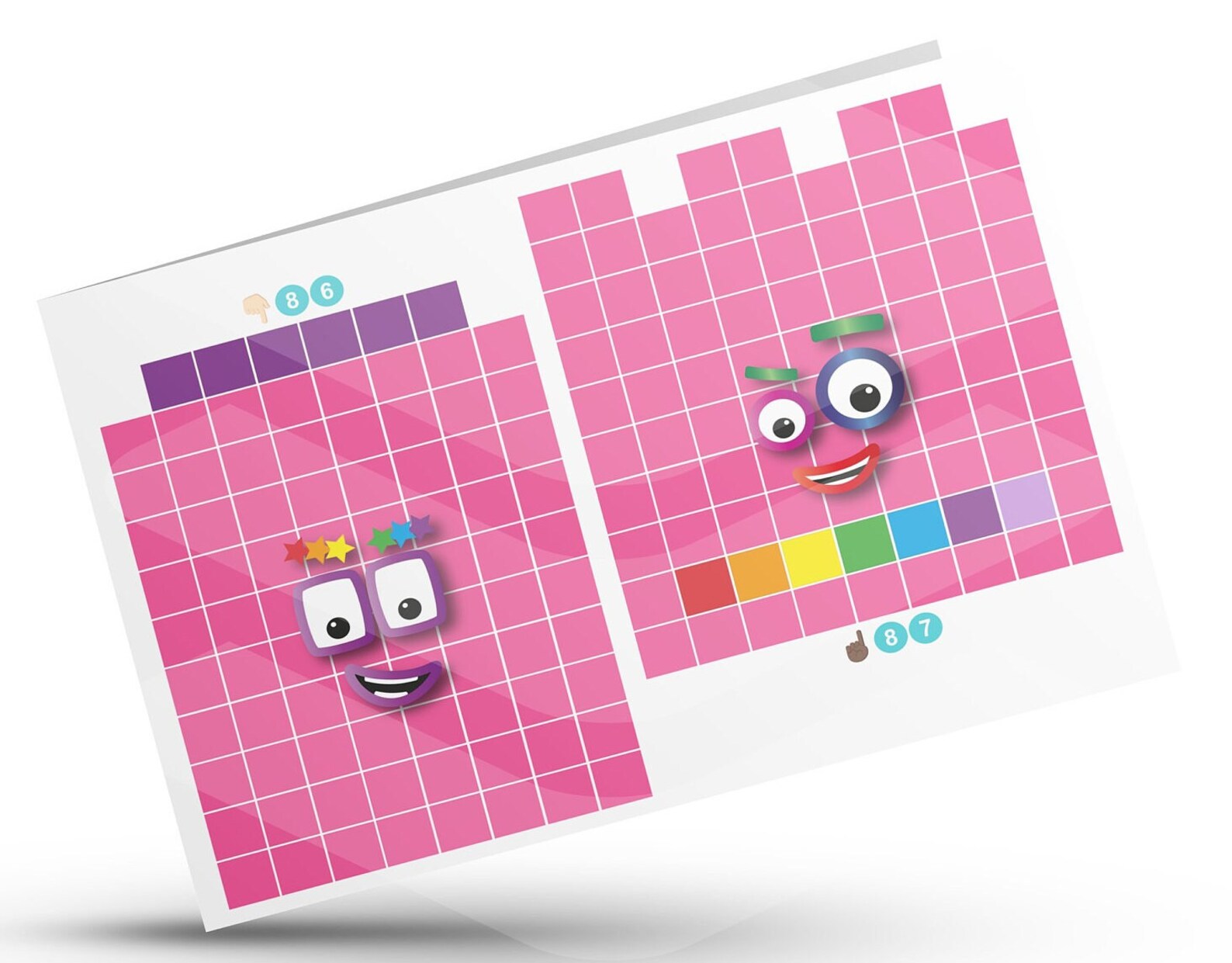 Numberblocks Face Stickers 80-89 Instant Download PDF PNG - Etsy Polska