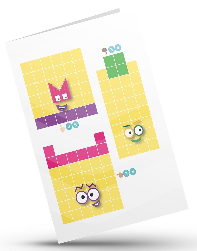 Numberblocks Face Stickers 30-39 Instant Download PDF / PNG - Etsy ...