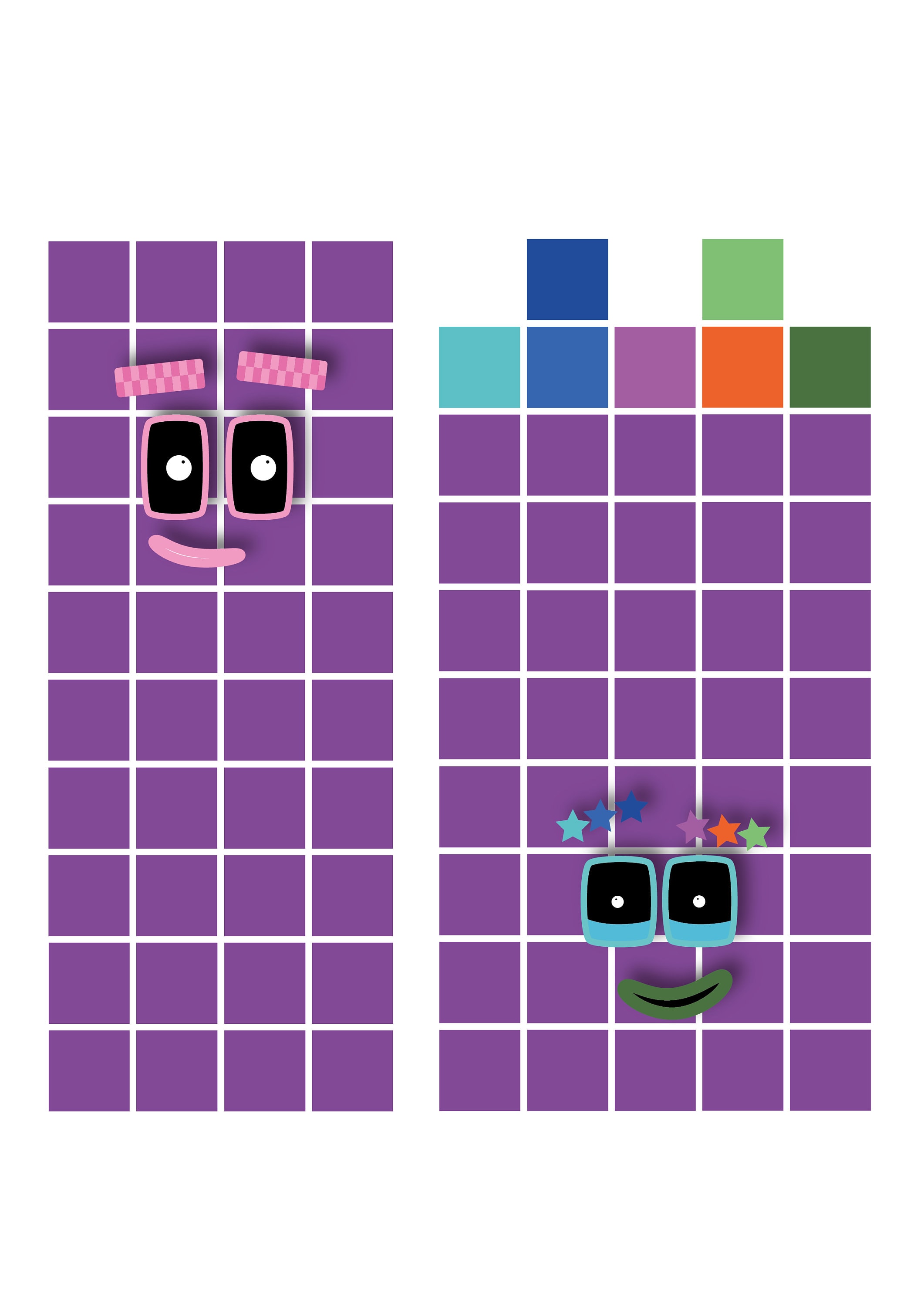 Negative Numberblocks Stickers 1 to 1000 BUNDLE | Etsy UK