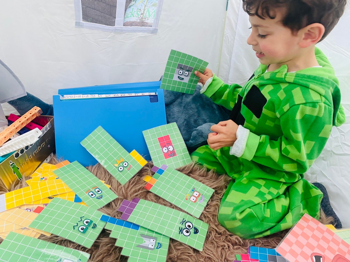 Numberblocks Face Stickers 40-49 Instant Download PDF / PNG - Etsy