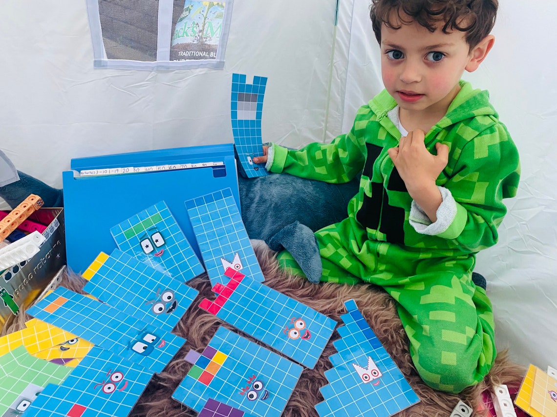 Numberblocks Face Stickers 50-59 Instant Download PDF PNG | Etsy UK