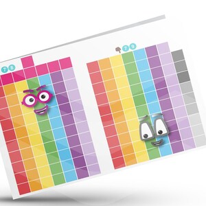 Numberblocks Face Stickers 70-79 Instant Download PDF / PNG - Etsy Canada