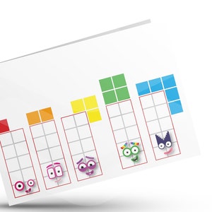 Numberblocks Face Stickers 1-19 Instant Download PDF / PNG - Etsy