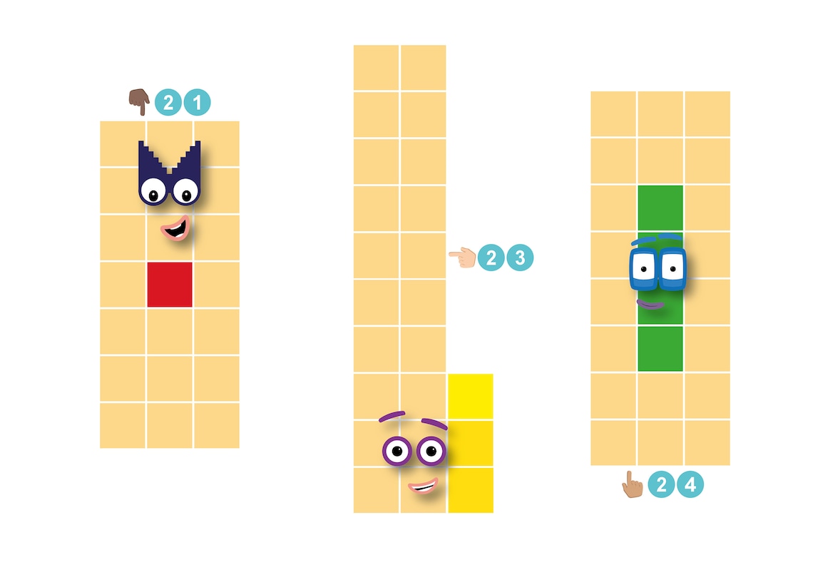 Numberblocks Face Stickers 20-29 Instant Download PDF PNG | Etsy India