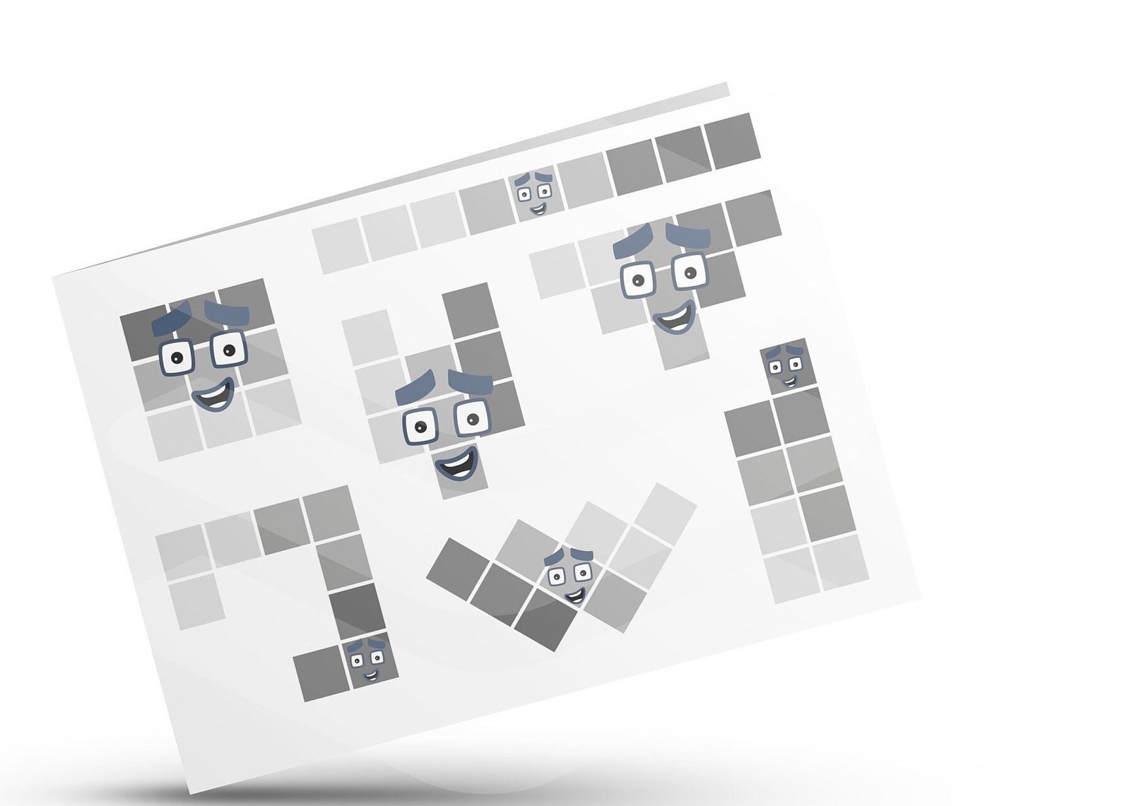 Numberblocks Face Stickers 1-19 Instant Download PDF / PNG - Etsy