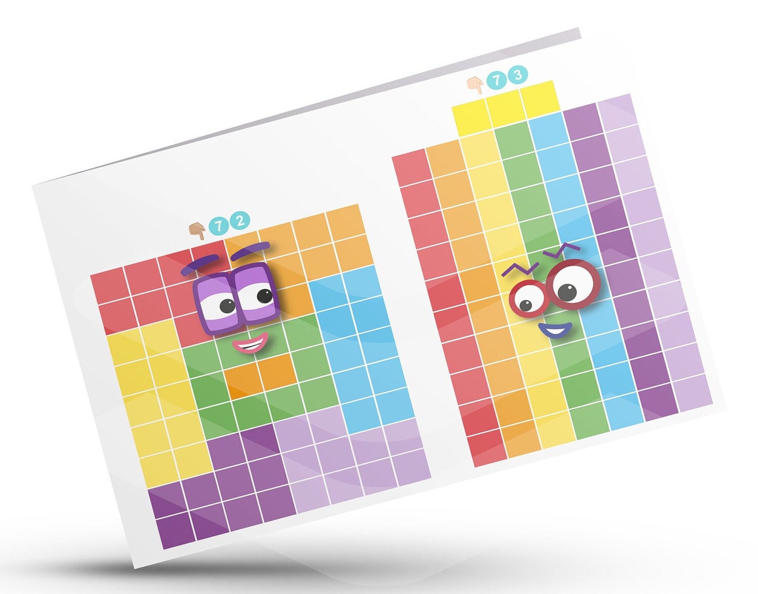 Numberblocks Face Stickers 70-79 Instant Download PDF / PNG - Etsy Finland