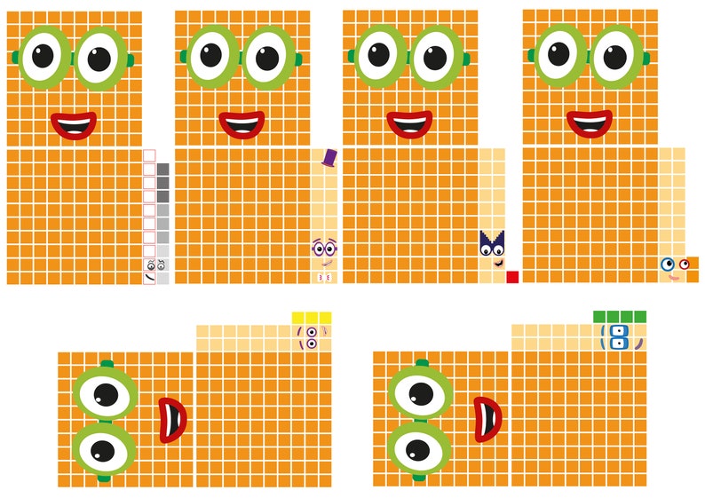 Numberblocks 200-299 Mini Hundreds Instant Download PDF - Etsy UK
