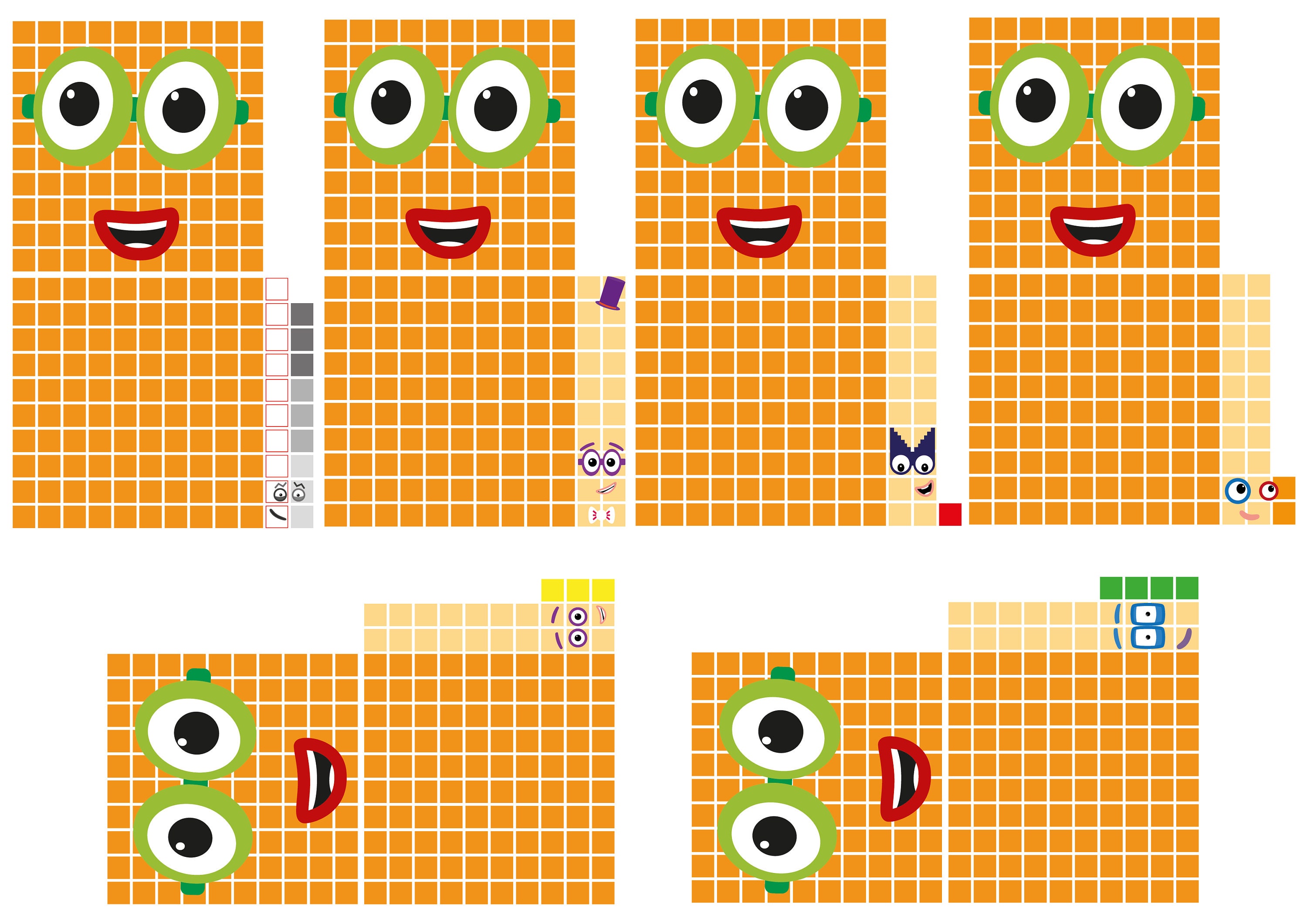 Numberblocks 200-299 Mini Hundreds Instant Download PDF - Etsy Ireland