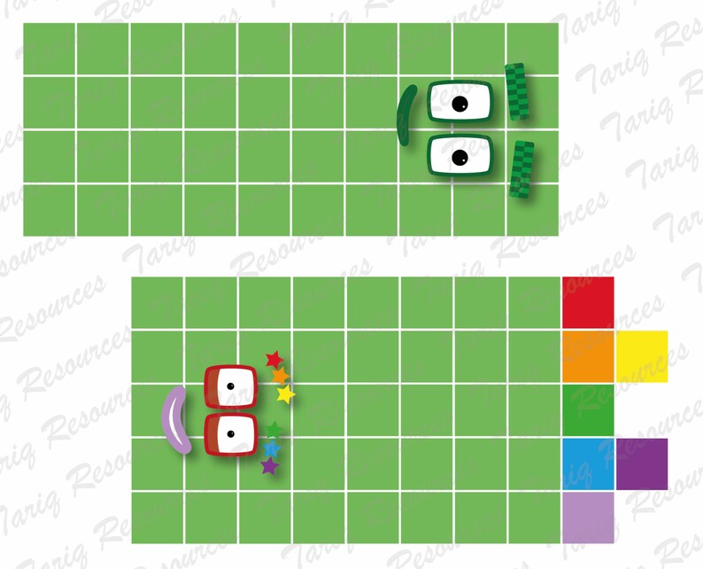 Numberblocks Face Stickers 40-49. PDF PNG Instant Download. | Etsy