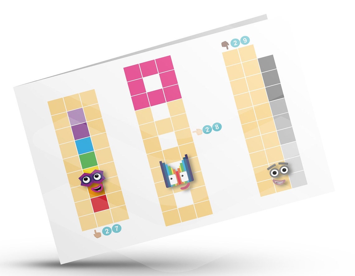 Numberblocks Face Stickers 20-29 Instant Download PDF / PNG - Etsy Canada