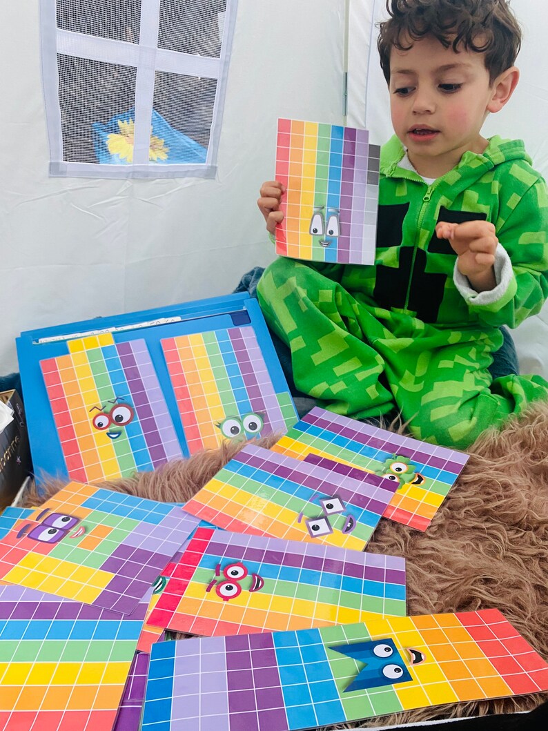 Numberblocks Face Stickers 70-79 Instant Download PDF PNG | Etsy Canada