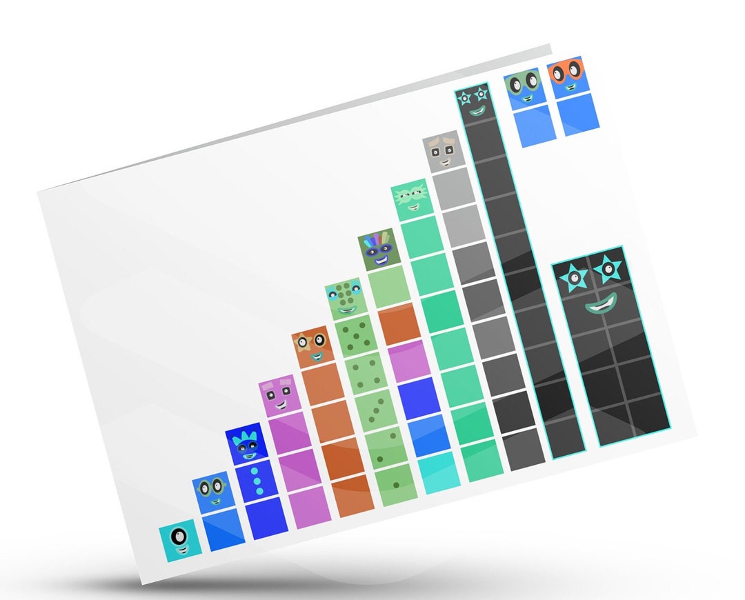 Negative Numberblocks Stickers 1 to 1000 BUNDLE Instand Download PDF ...