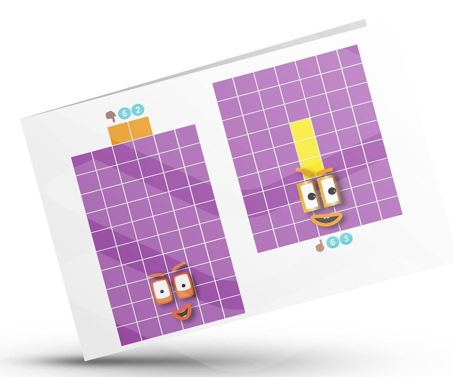 Numberblocks Face Stickers 60-69 Instant Download PDF / PNG - Etsy Denmark