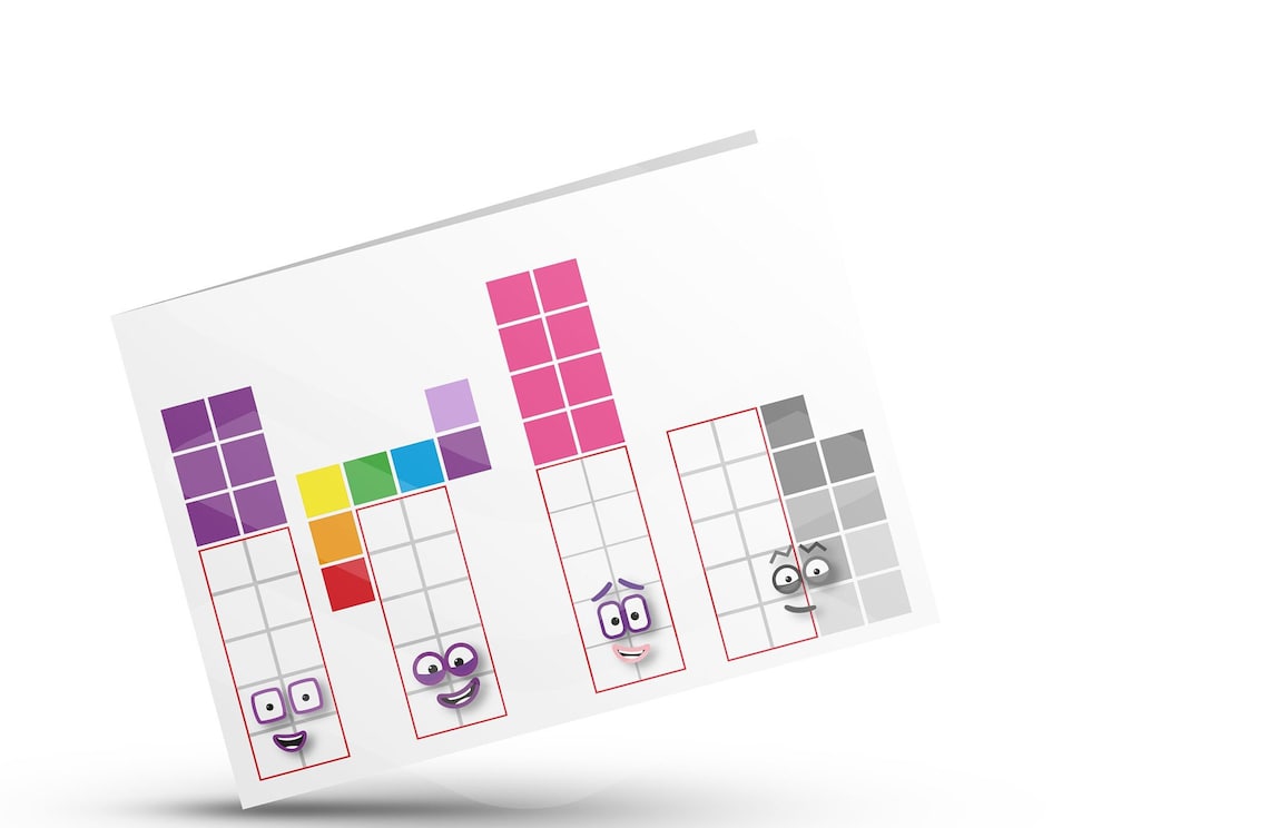 Numberblocks Face Stickers 1-19 Instant Download PDF / PNG - Etsy