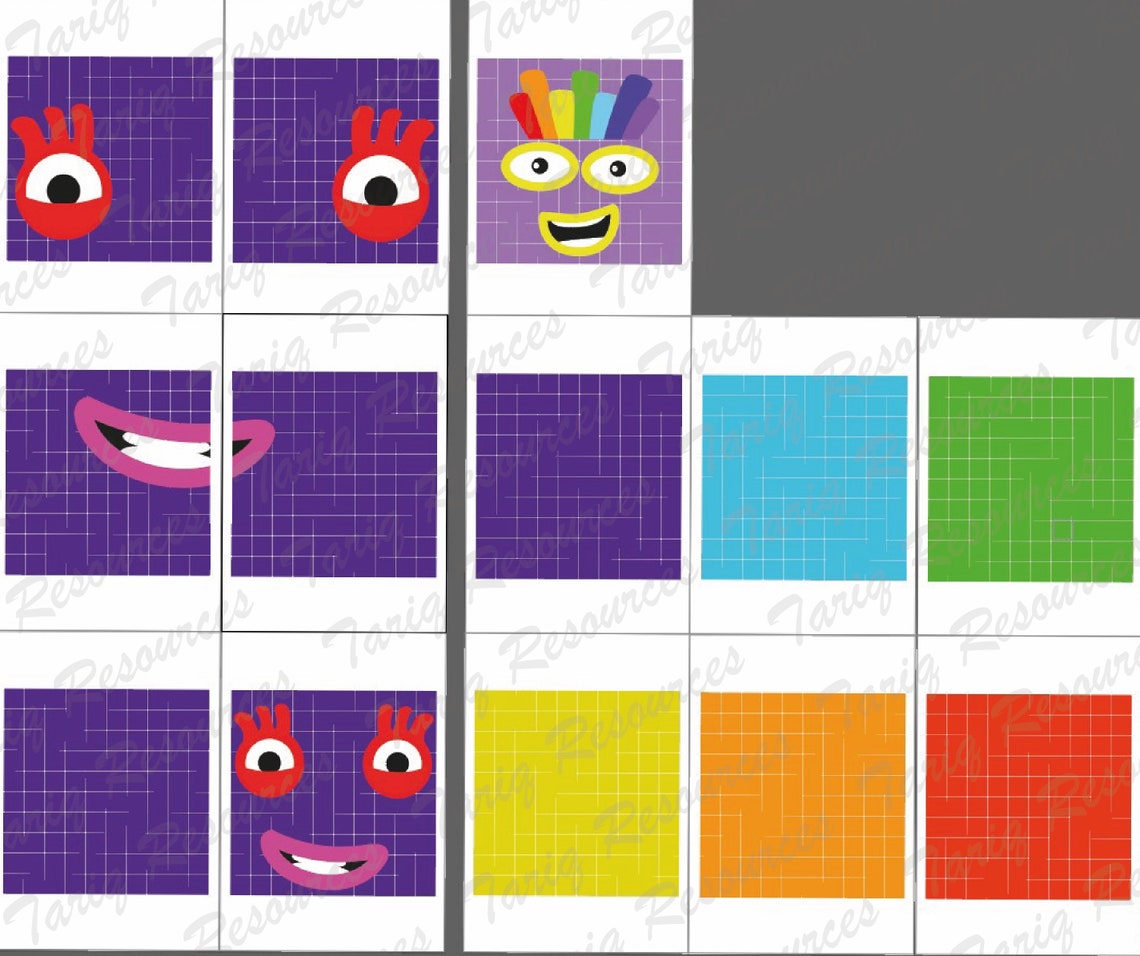 Numberblocks Faces 100 1000 Instant Download PDF / PNG - Etsy