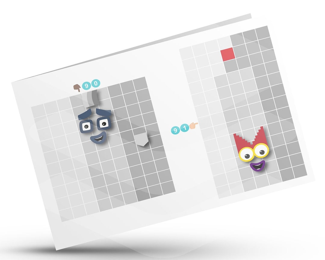 Numberblocks Face Stickers 90-99 Instant Download PDF / PNG - Etsy