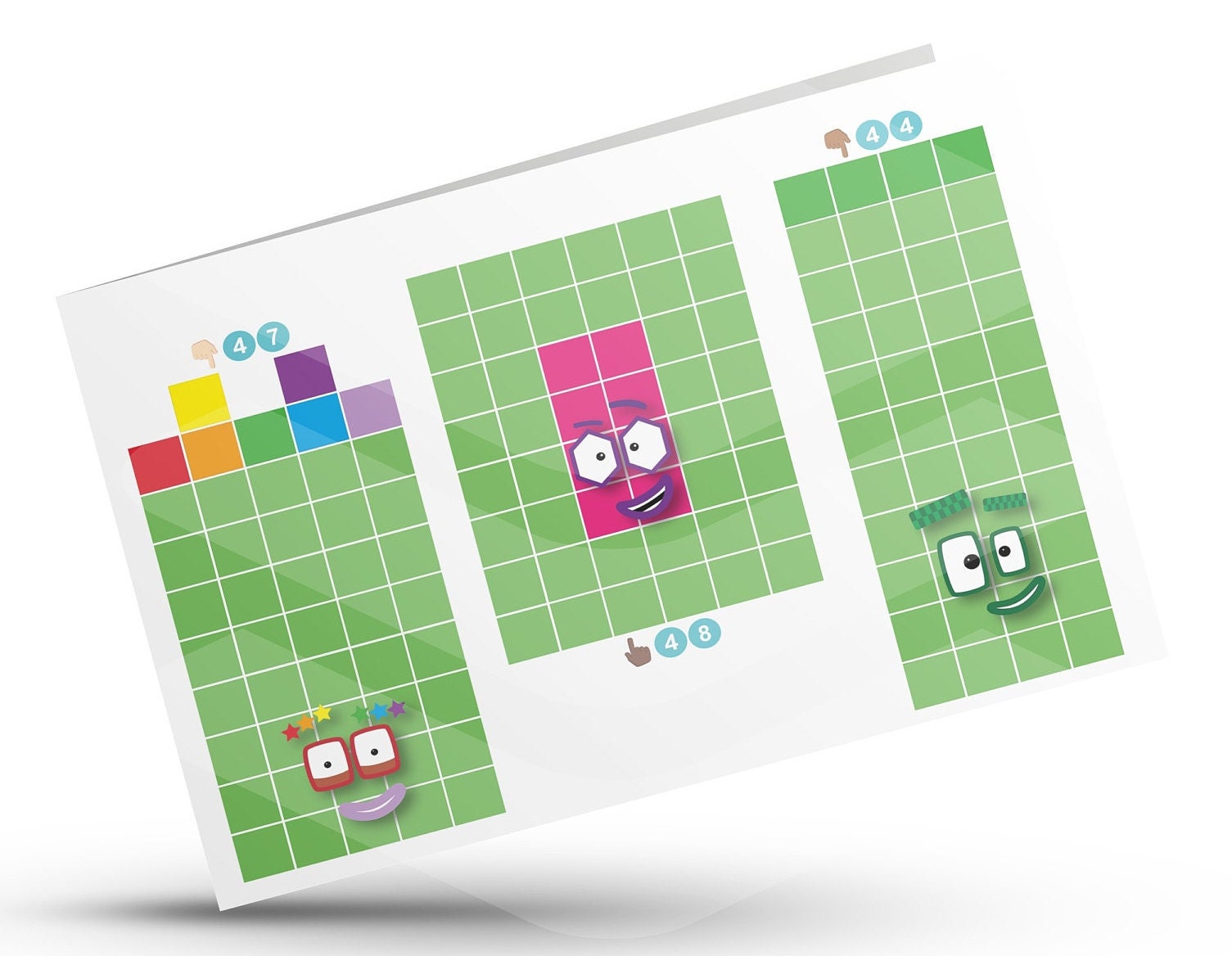 Numberblocks Face Stickers 40-49 Instant Download PDF / PNG - Etsy