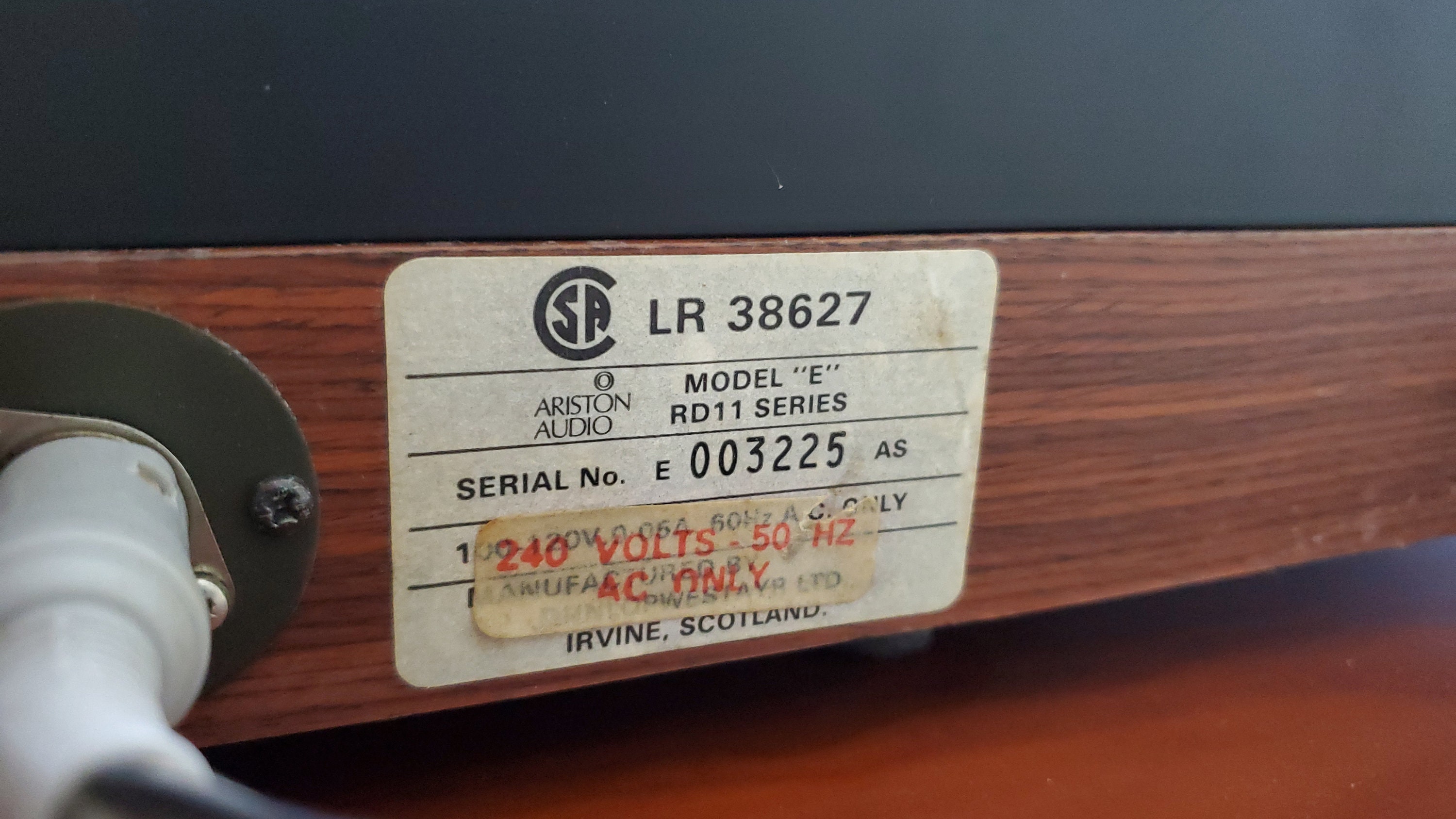 Ariston Audio Model E RD11 Series Turntable in Original Box - Etsy