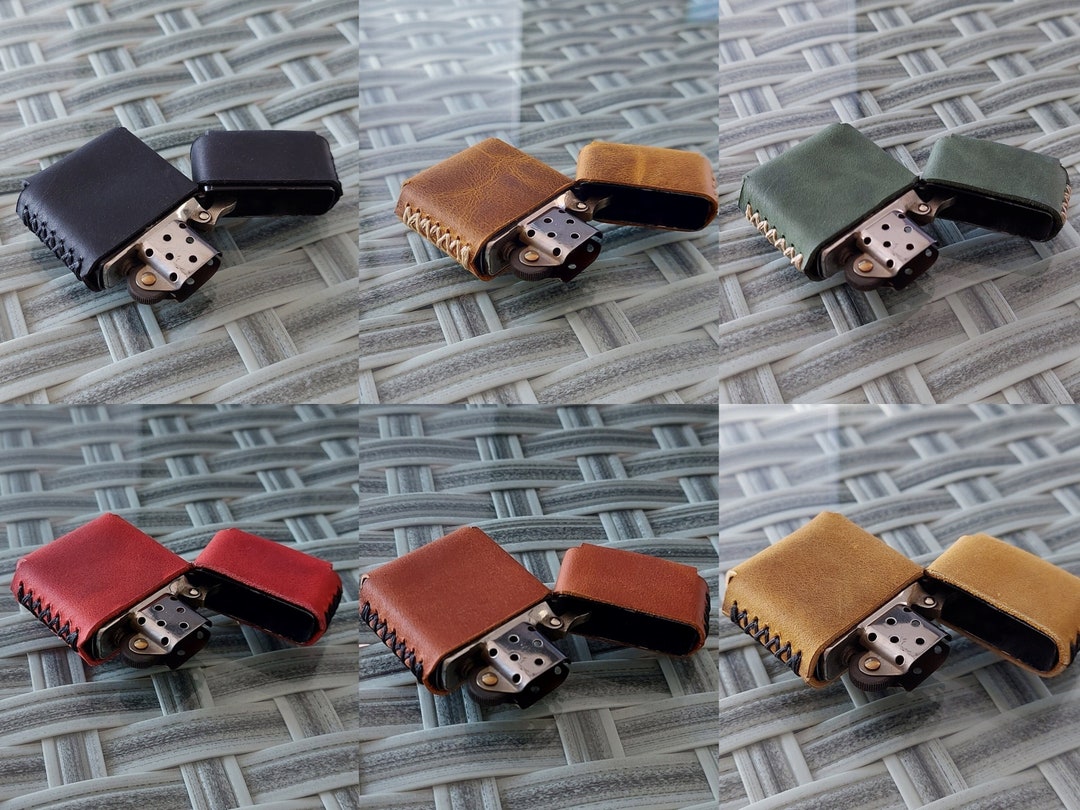 Genuine Leather Zippo Lighter Case Leather Zippo Cover zippo Lighter ...