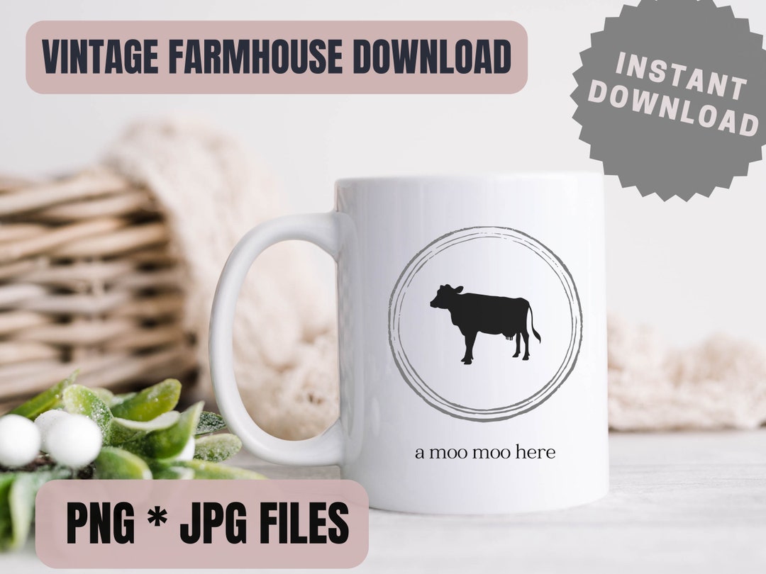 Vintage Style Farmhouse Kitchen Printable PNG Great for Mugs, Towels ...