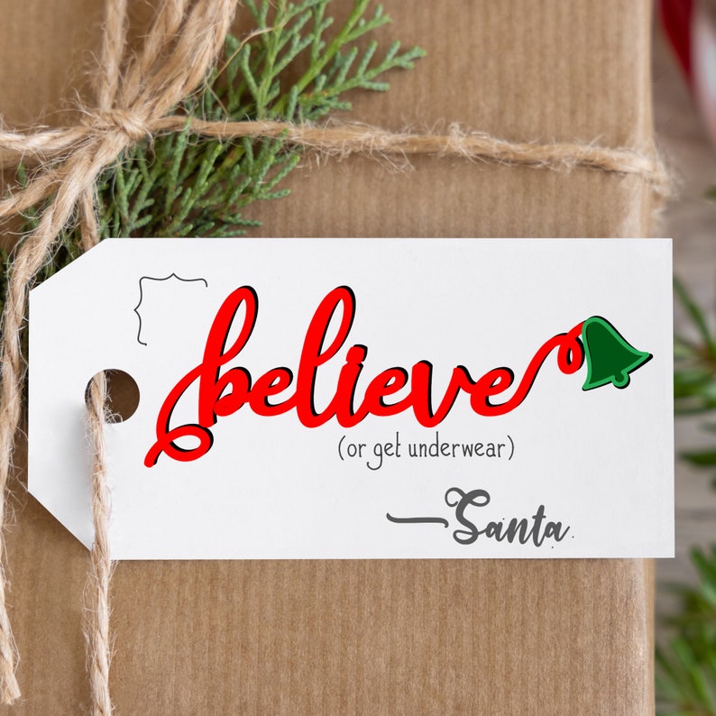 Printable Gift Tags From Santa Funny Christmas Gift Tags - Etsy