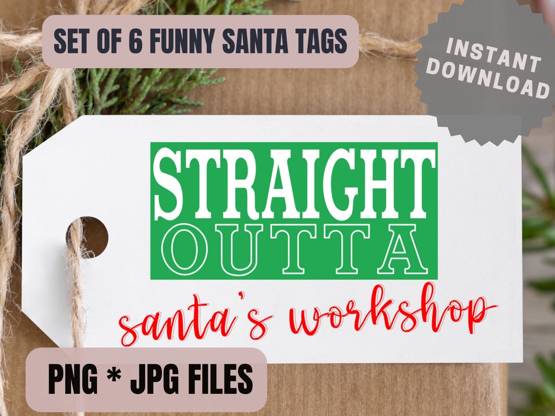 Printable Gift Tags From Santa Funny Christmas Gift Tags - Etsy