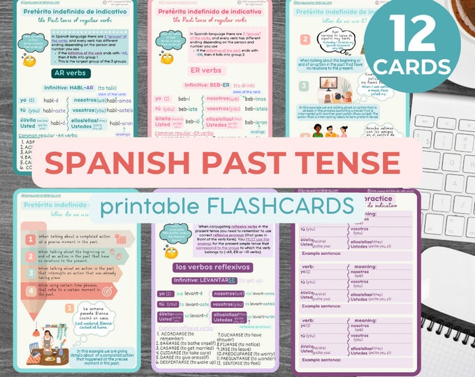 100 Spanish Verbs Flashcards | Printable Spanish Vocabulary | Learn ...