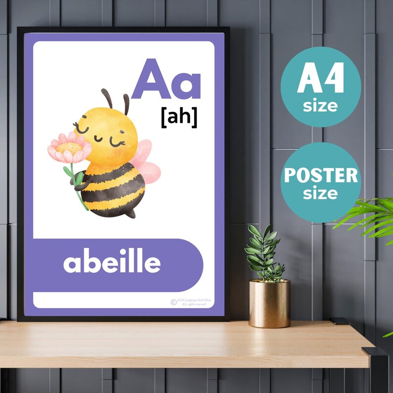 French Alphabet Poster: Pastel Watercolor Classroom Decor (digital ...