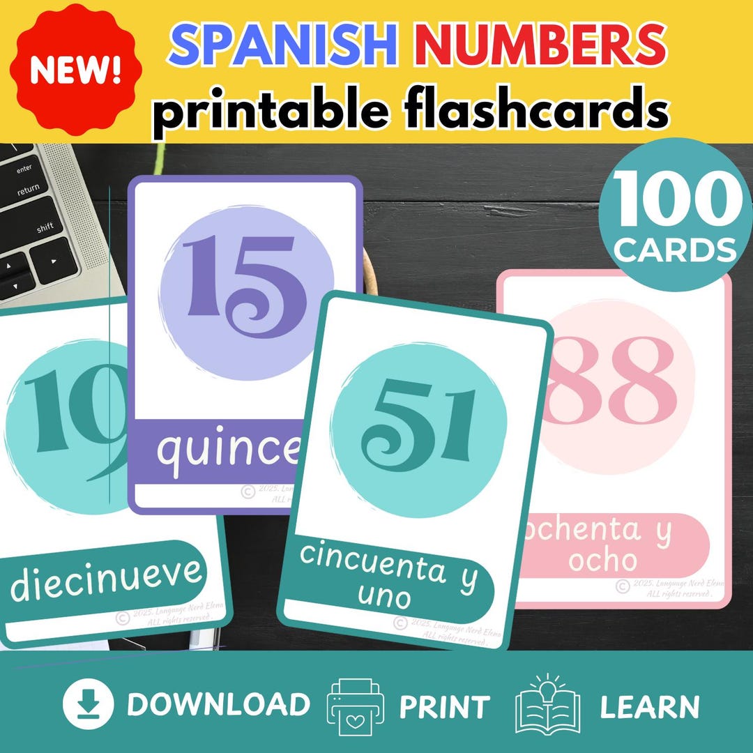 NÚMEROS EN ESPAÑOL Flashcards | Flashcards de aprendizaje del idioma ...