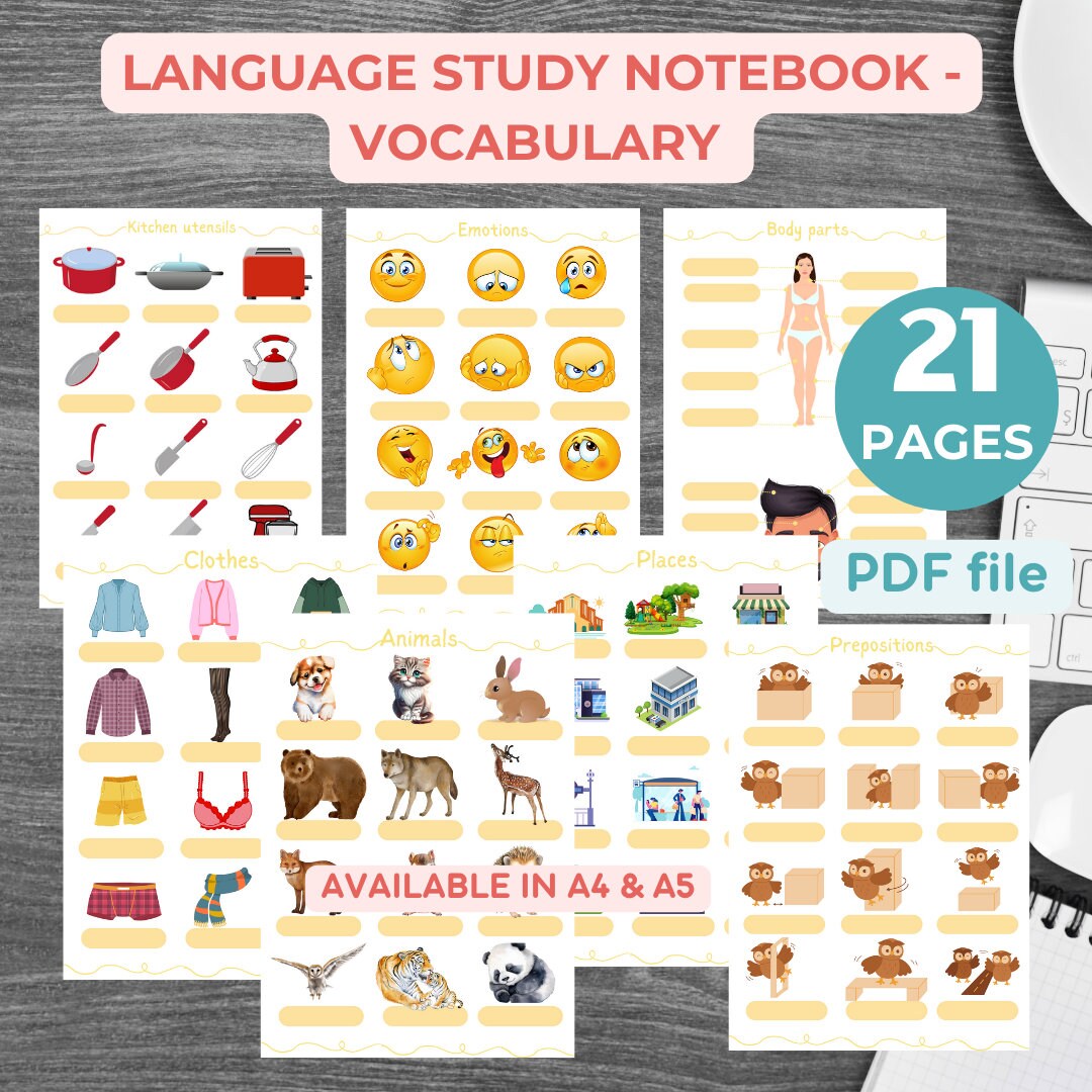 Language Learning STUDY NOTEBOOK French Language Study Notebook ...
