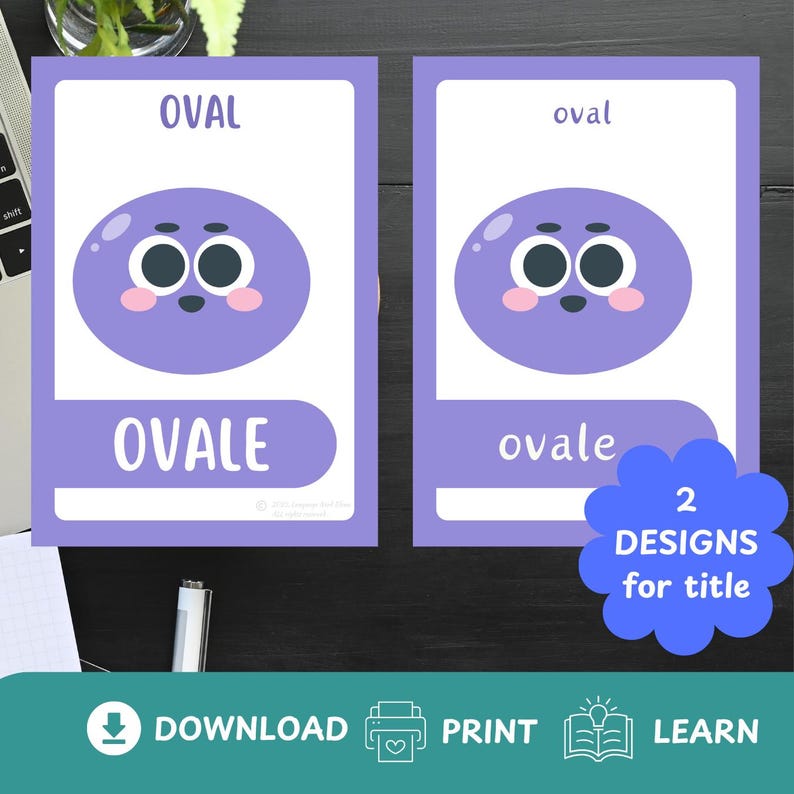 French 2D Shapes Posters: Bilingual Classroom Decor (PDF) French Hacks ...