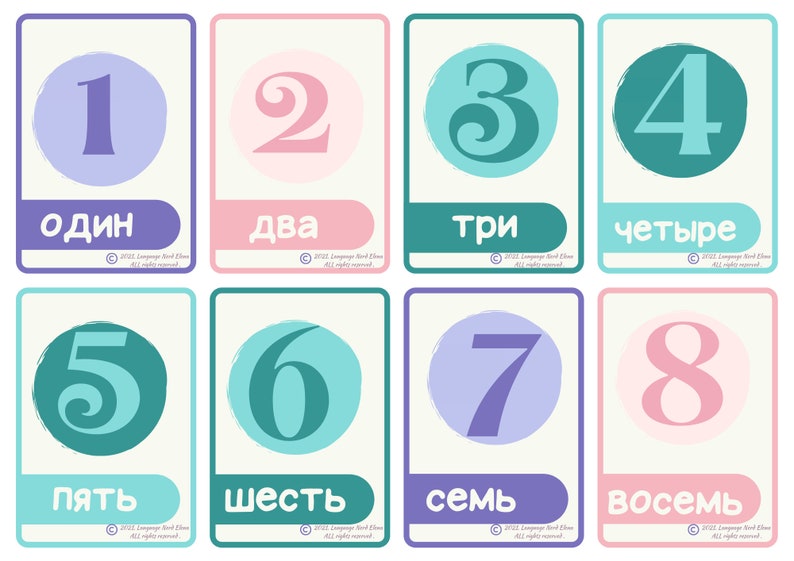RUSSIAN NUMBERS Flashcards 1-100 Russian Language Learning Flashcards ... RUSSIAN NUMBERS Flashcards 1-100 Russian Language Learning Flashcards ...