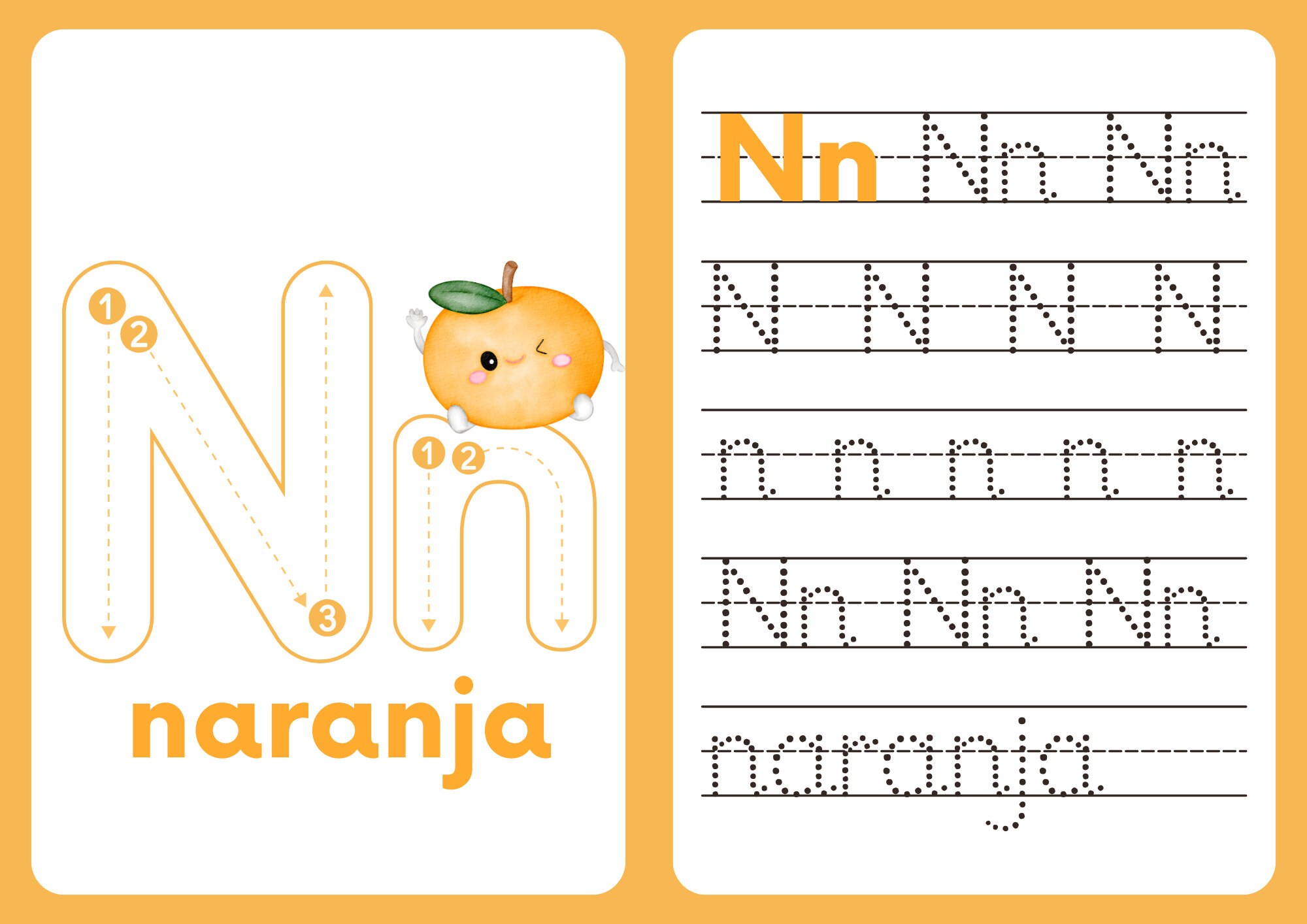 SPANISH ALPHABET Tracing Letters Learn to Write Spanish Alphabet ...