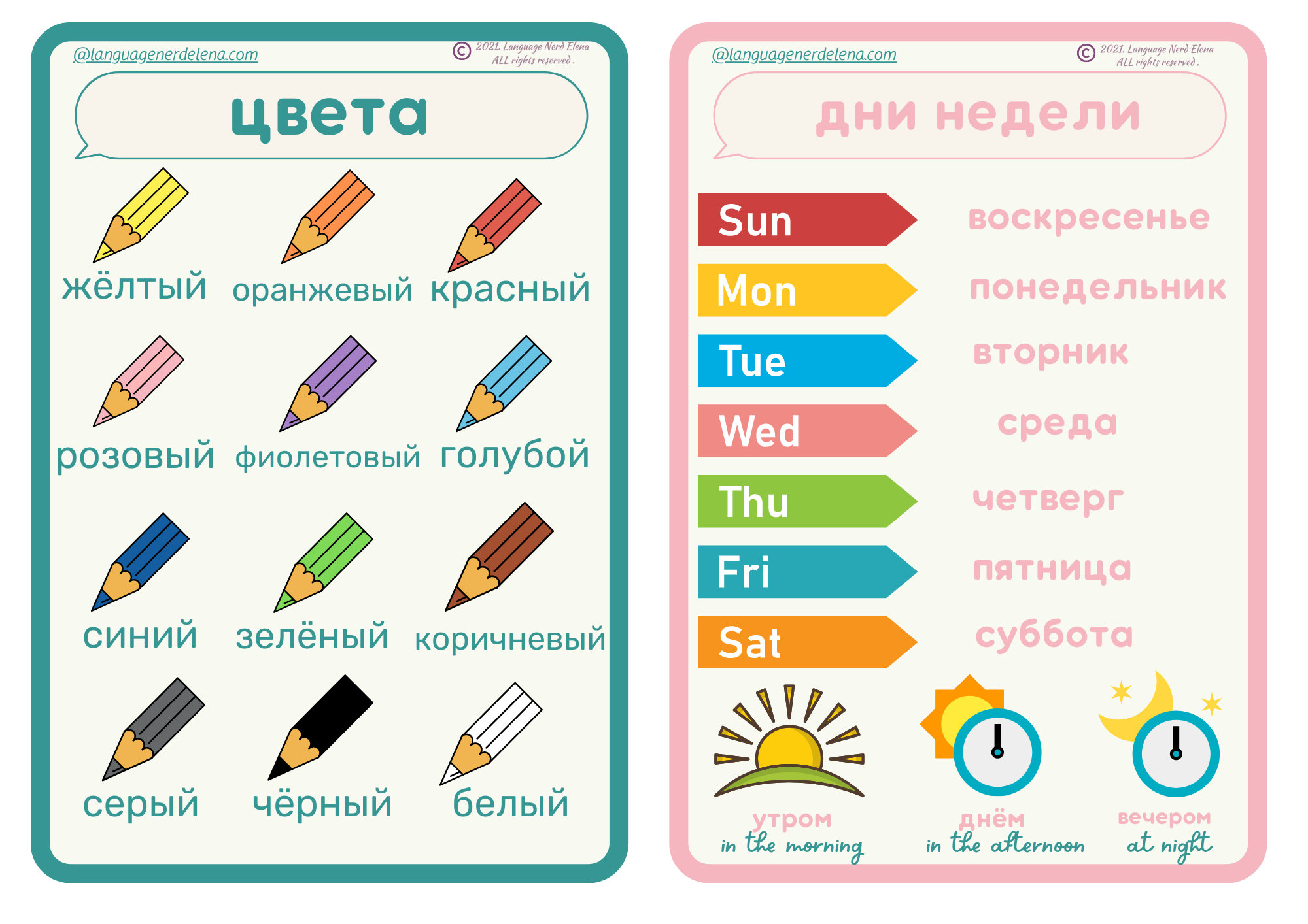 RUSSIAN BASICS OVERVIEW Bundle A5 Flashcards Russian Essentials ...