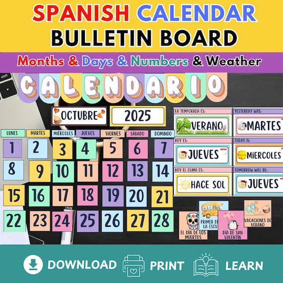 Spanish Calendar Display