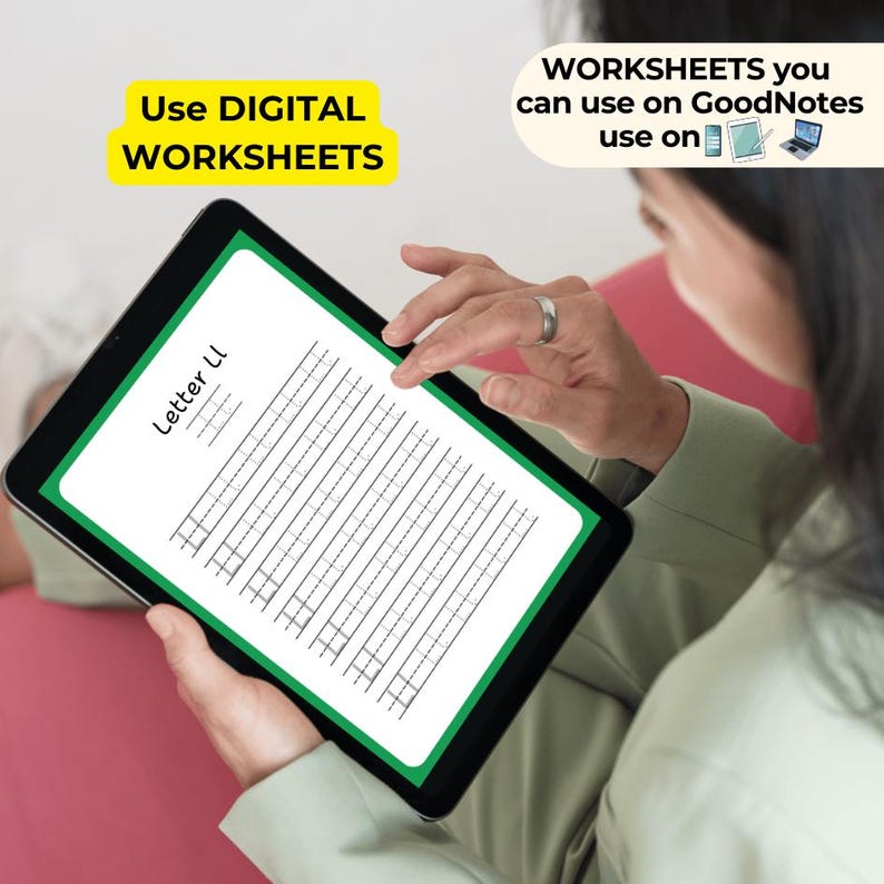 Alphabet Handwriting Practice Worksheet, ABC Tracing (digital Download ...