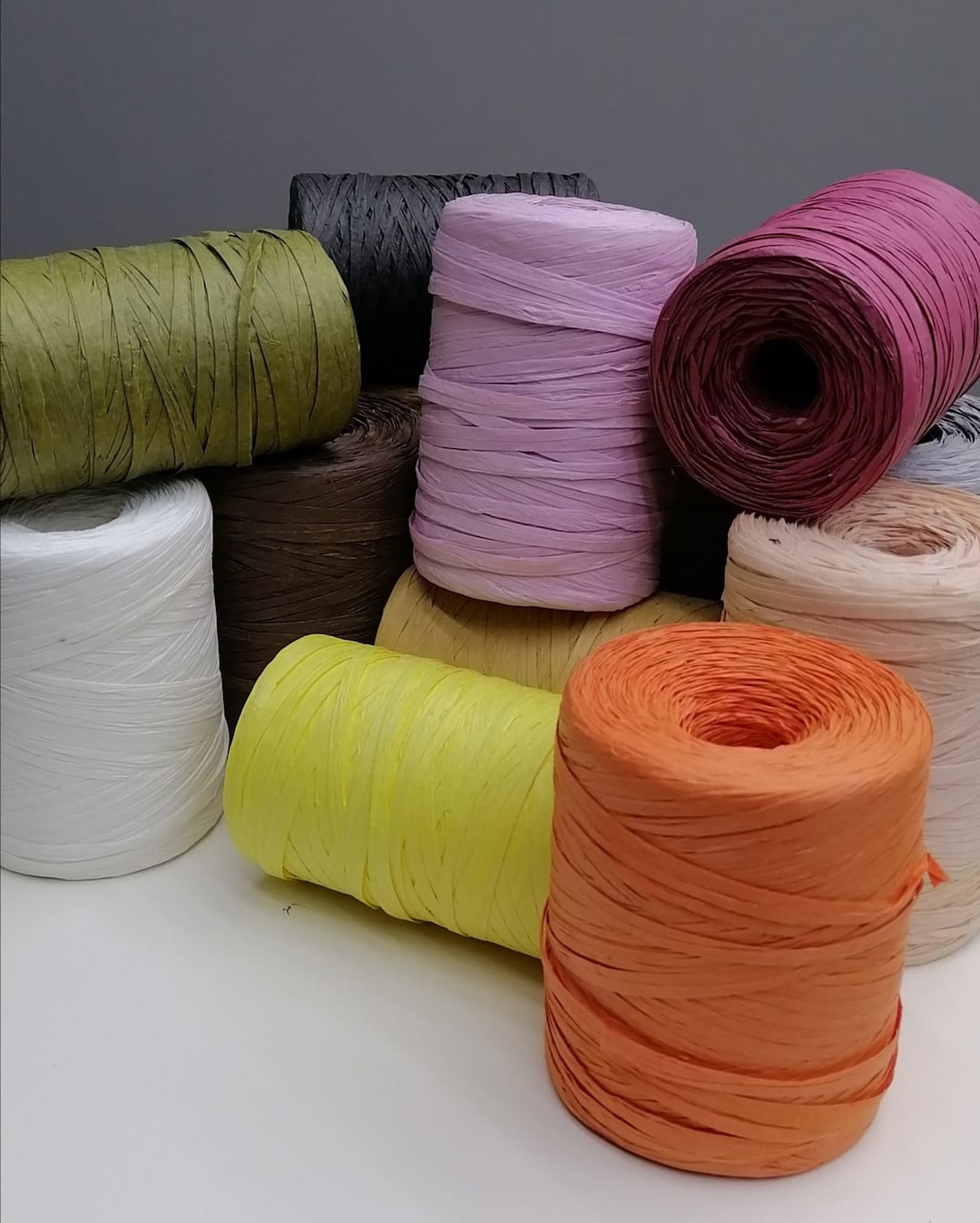 Natural Raffia Yarn: Crochet Paper, Beach Bag Yarn (426yd) 175-200grams ...