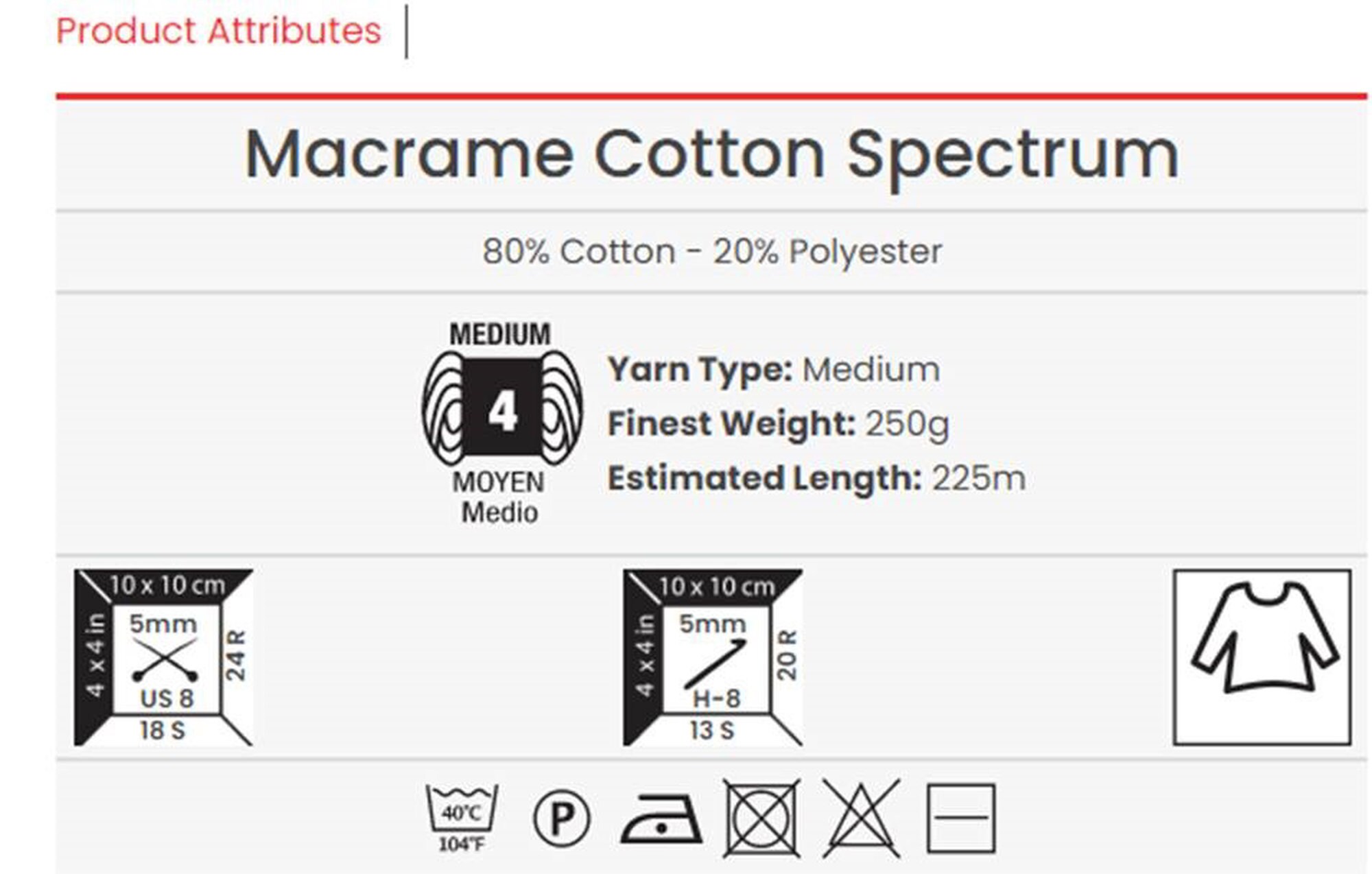 Yarnart Macrame Cotton Spectrum Rope 250/gr/225mt Crochet - Etsy