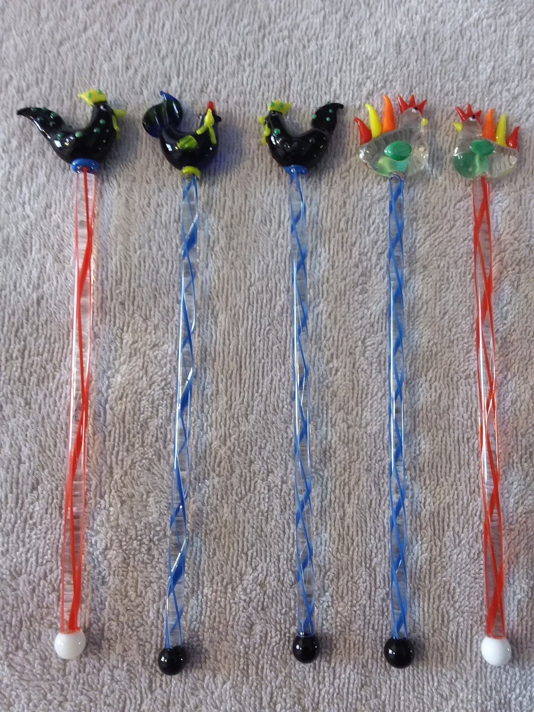 Murano Vintage Glass Stir Sticks - Etsy