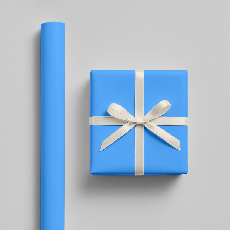 Light Blue Wrapping Paper - Etsy