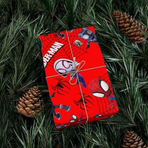 Spiderman Wrapping Paper, Spidey and His Amazing Friends Wrapping Paper ...