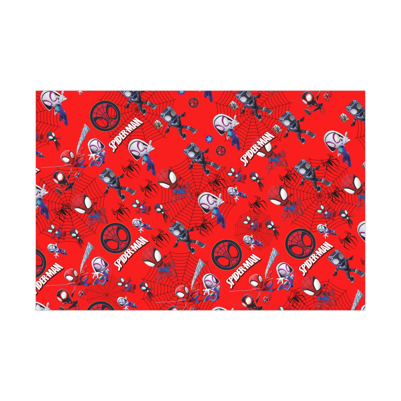 Spiderman Wrapping Paper, Spidey and His Amazing Friends Wrapping Paper ...