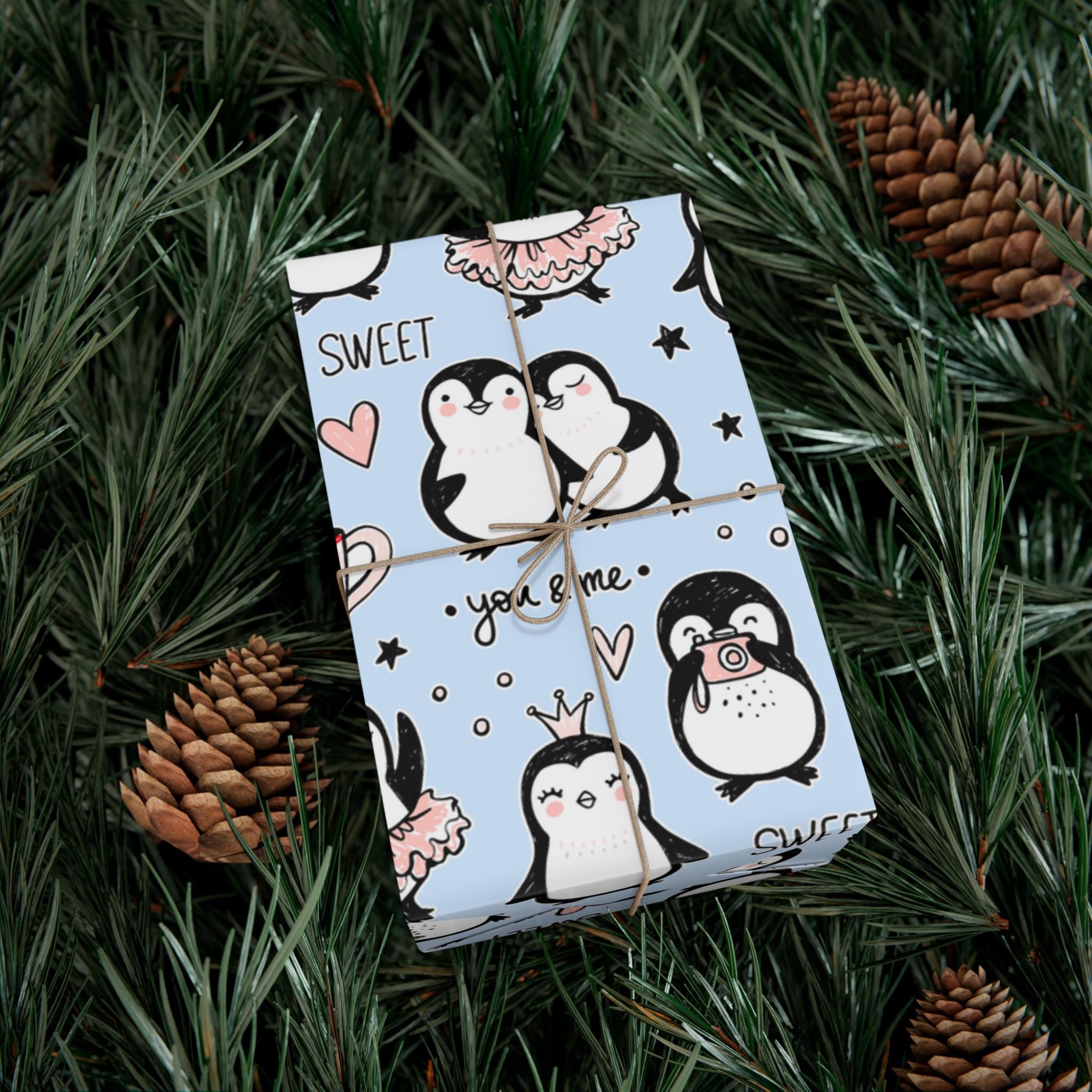 Penguin Wrapping Paper - Etsy