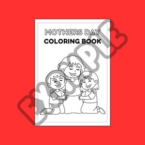 Mothers Day Coloring Pages, Cute Coloring Book for Kids, 15 Printable ...